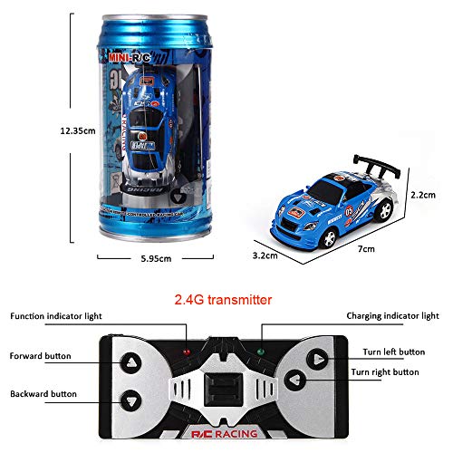 haomsj Mini Coke Can Speed Rc Radio Remote Conrtol Micro Racing Car ...