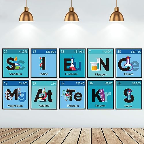 10Pcs Science Classroom Decoration Science Banner and Poster for ...