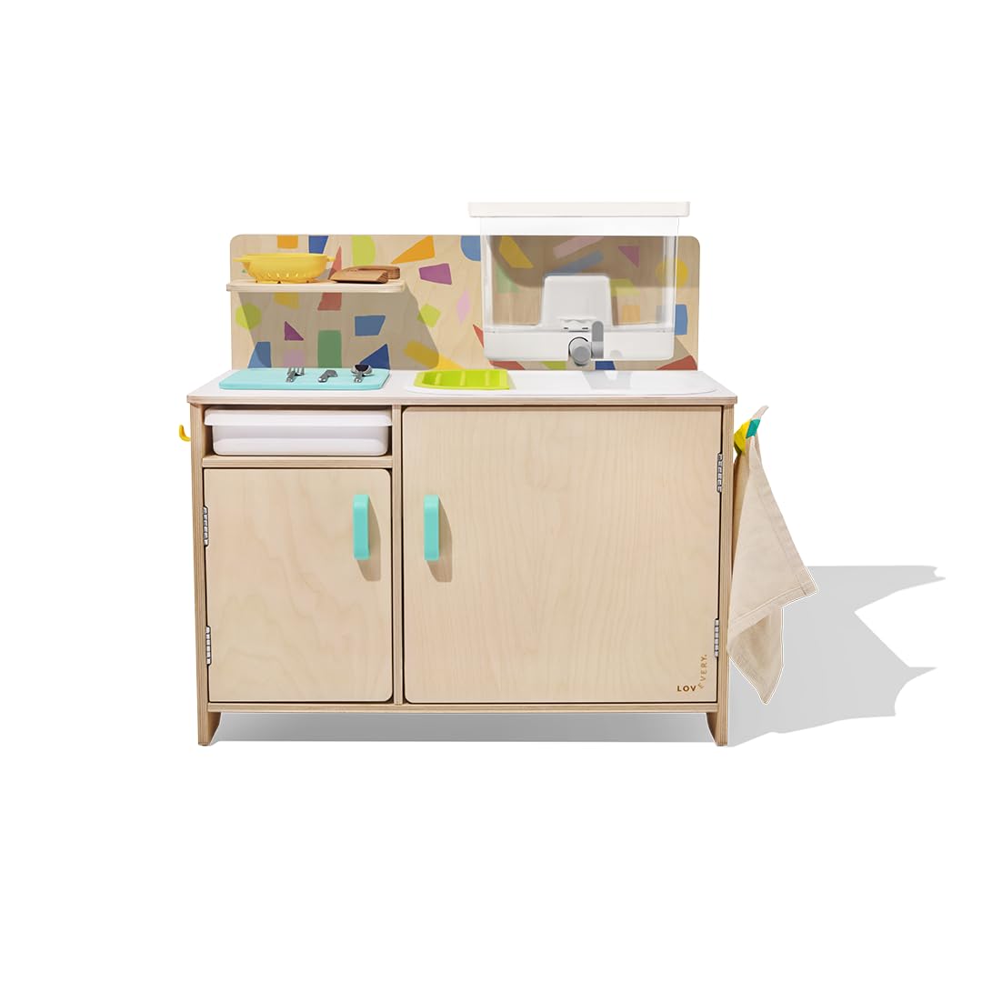LOVEVERY, The Real Life Play Kitchen, Mosaic Backsplash, Toy Kitchen ...