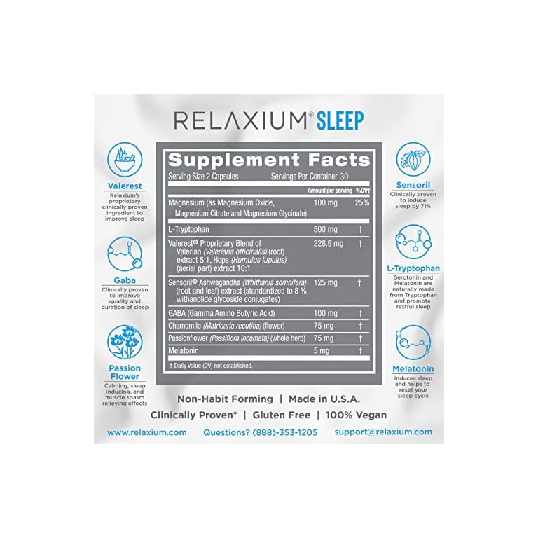 Relaxium Natural Sleep Aid | Non-Habit Forming | Sleep Supplement for ...