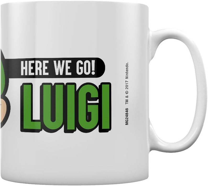Pyramid MG24846 Super Mario Here We Go Luigi Coffee Mug, Porcelain ...