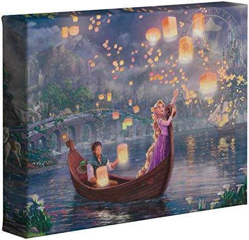 Thomas Kinkade Studios Disney Tangled Rapunzel 8 x 10 Gallery Wrapped ...