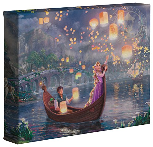 Thomas Kinkade Studios Disney Tangled Rapunzel 8 x 10 Gallery Wrapped ...
