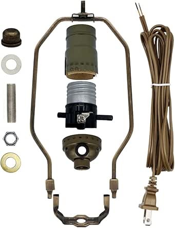 Creative Hobbies® ML93HA Antique Brass Finish Make-A-Lamp Kit with All ...