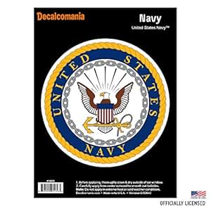 Amazon.com: Officially Licensed UNITED STATES NAVY Decal - Large 5.25 ...