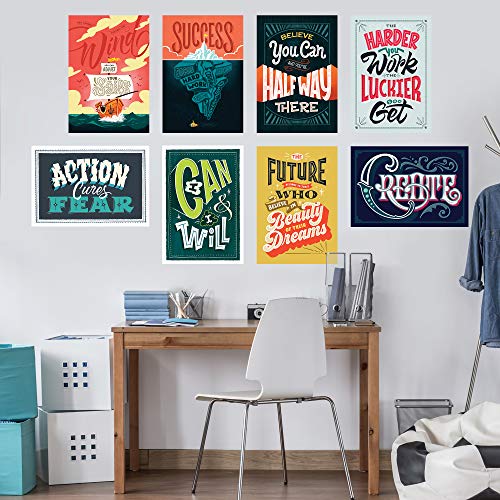 16 Inspirational Classroom Posters - Full Color Motivational - Want It All