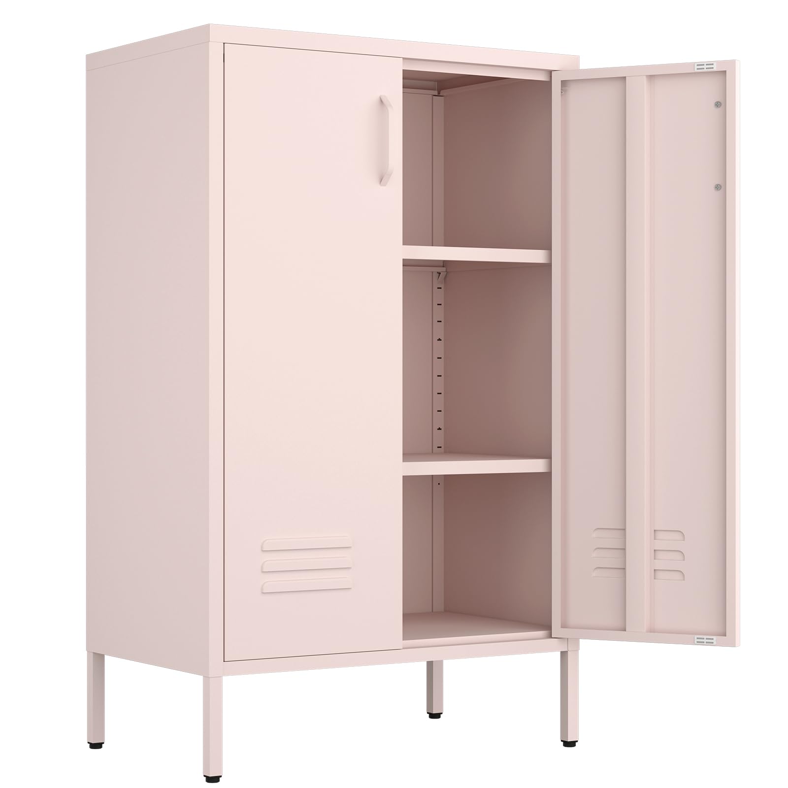 IRONFFICE Pink Locker Cabinet,2 Doors Pink Cabinet,Metal Locker Storage ...