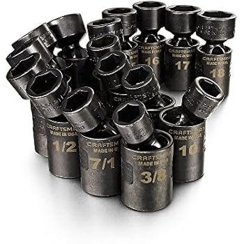 Craftsman 16 pc. Easy Read Swivel Impact Socket Set, 6 pt, 3/8 in. Dr. - - Amazon.com