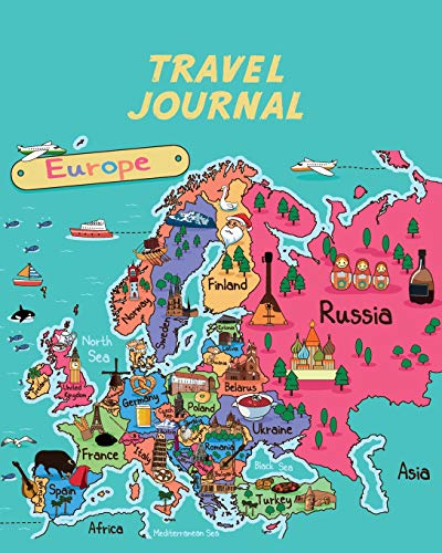 Travel Journal: Map Of Europe. Kid's Travel Journal. Fun Holiday ...