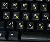 Dvorak Simplified Keyboard Stickers with Yellow Lettering Transparent ...