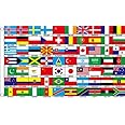 Amazon.com : AZ FLAG 70 World Nations Flag 3' x 5' - Seventy Countries ...