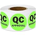 Amazon.com : QC Approval Stickers - 1 Inch Round Circle in Bright Neon ...