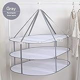 Amazon.com: Looca 3-Tier Folded Mesh Clothes Hanging Dryer Sweater ...