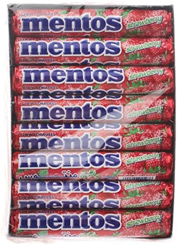 Mentos Strawberry Candy Chewing Gum Roll, 29g - Pack of 1 price in ...