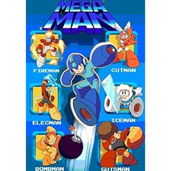 Amazon.com: Mega Man 25th Anniversary Retro Style Poster - All Robot ...