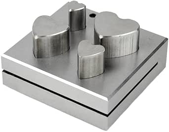 Amazon.com: 4 PC Heart Shaped Disc Cutter Punch Tool Gold Silver Metal ...