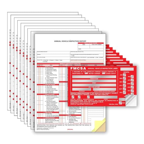 Annual Vehicle Inspection Report Form (Snap-Out Format, 3-Ply ...
