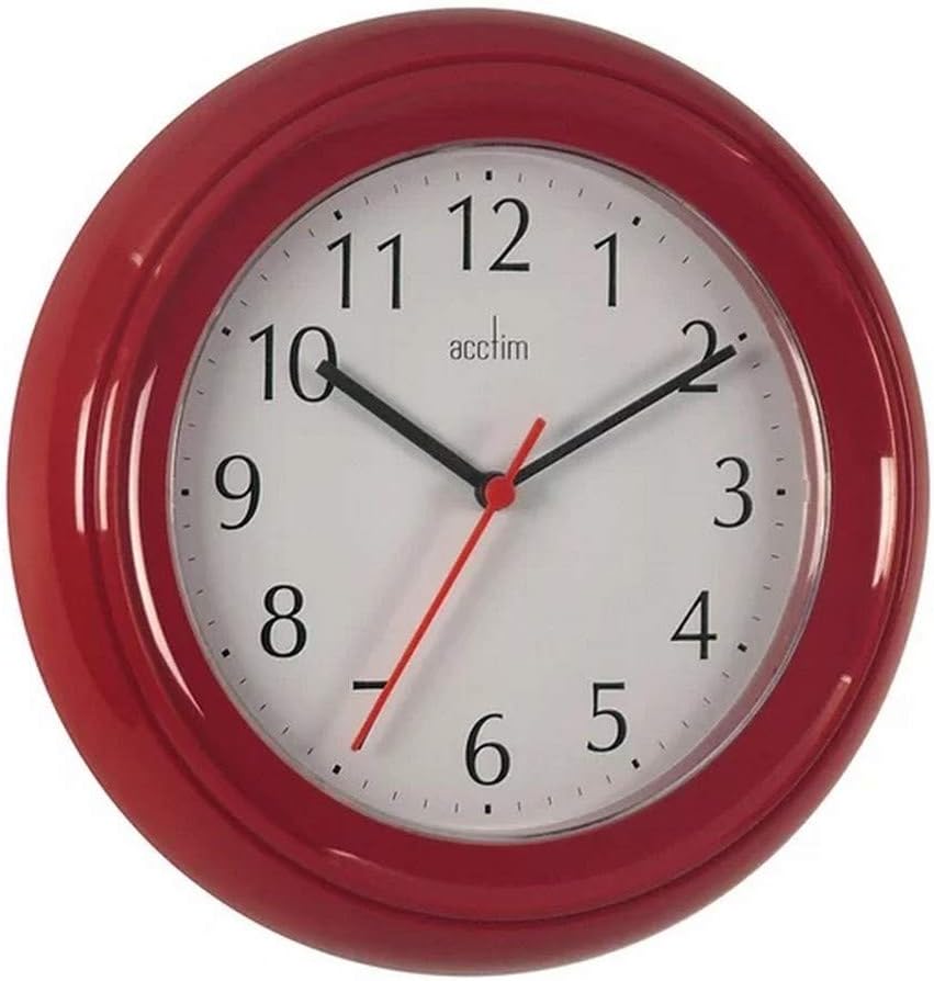 Acctim Wycombe Wall Clock, Red: Amazon.co.uk: TV