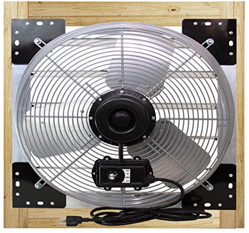 VES Exhaust Fan, 3 Speed Shutter Fan, Box Fan, with 9 foot power cord ...