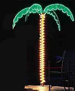 Amazon.com: Outdoor Lighted Palm Tree - 7' Holographic Rope Light ...