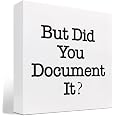 Amazon.com: But Did You Document It Wooden Sign Office Desk Accessories ...