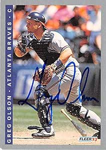 Greg Olson autographed Baseball Card (Atlanta Braves) 1993 Fleer #11 at ...