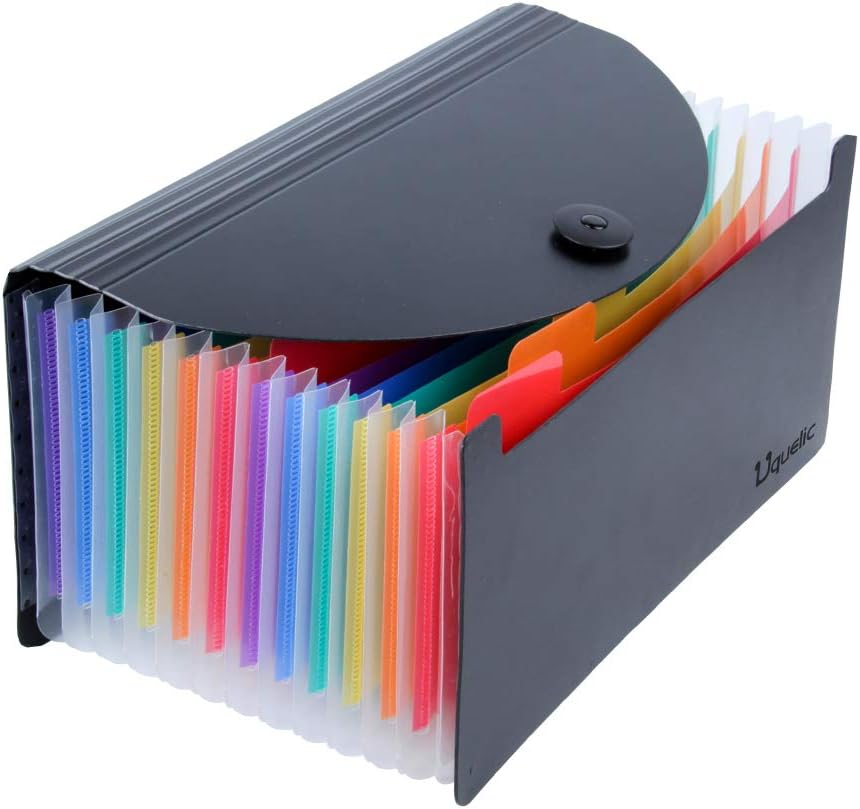 Amazon.com : Uquelic Desk Stand Receipt Folder - 13 Pockets Expanding ...