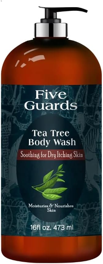 FIVE GUARDS Tea Tree Oil Body Wash With Mint Removes Body Odor, and ...