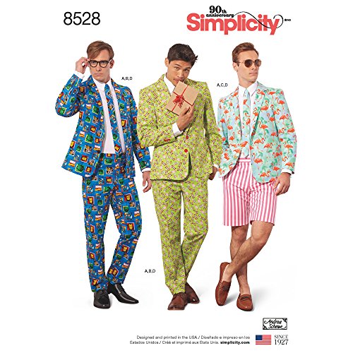 Simplicity 8528 Men's Suit Costume Sewing Pattern, Sizes 34-42 | Amazon ...