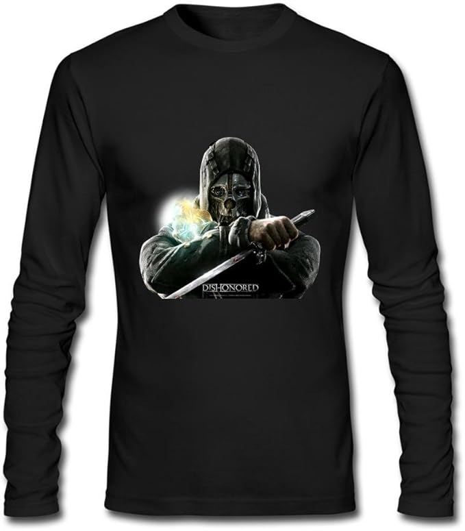 Amazon.com: DHKPG Men's Dishonored Game O Neck T Shirt Black XXXL: Clothing