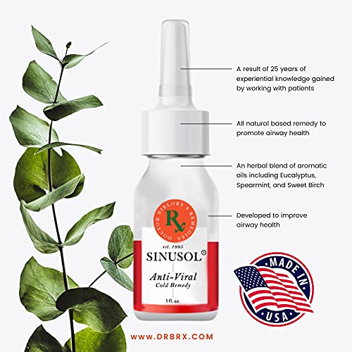 DRBRX Sinusol Nasal Spray for Allergy Relief Plus Cold Remedy, Rapid ...