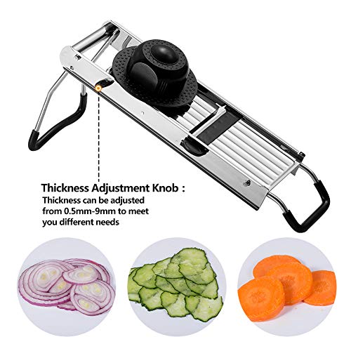 Shule Mandolin Slicer Adjustable Stainless Steel Vegetable Slicer With ...