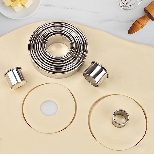 Dacono Round Cookie Press Set, 12 Graduated Circle Pastry Press, Heavy ...