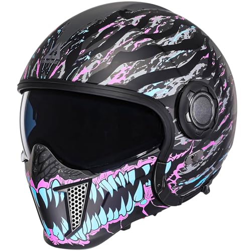 TRIANGLE Full Face Motorcycle Helmets,Off-Road Motocross Helmet for Men ...