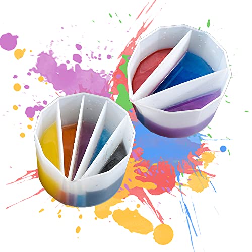 AWEELON 2 Pcs Split Cup for Paint Pouring, Reusable Fluid Art Split Cup ...