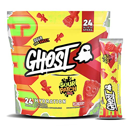 GHOST Hydration Packets, Sour Patch Kids Redberry, 24 Sticks ...