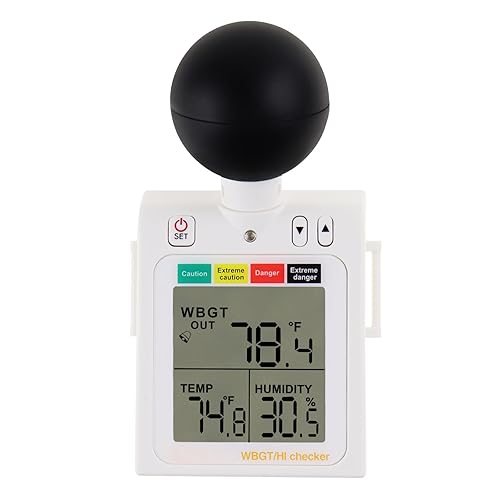 Wet Bulb Thermometer 2-in-1 WBGT + HI Heat Index Checker Heat Stress ...