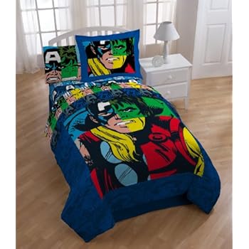 Amazon.com: Marvel Avengers Publish Twin Comforter - Super Soft Kids ...