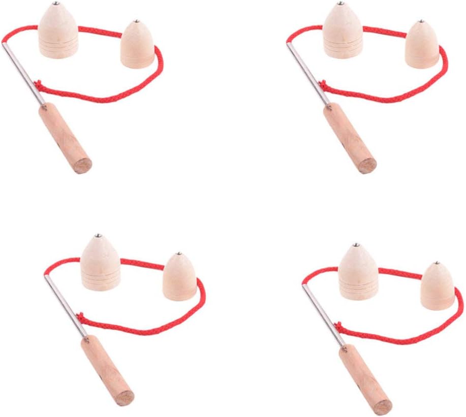 VORCOOL 4 Sets Authentic Spinning Tops Wooden Tops with String Mexican ...