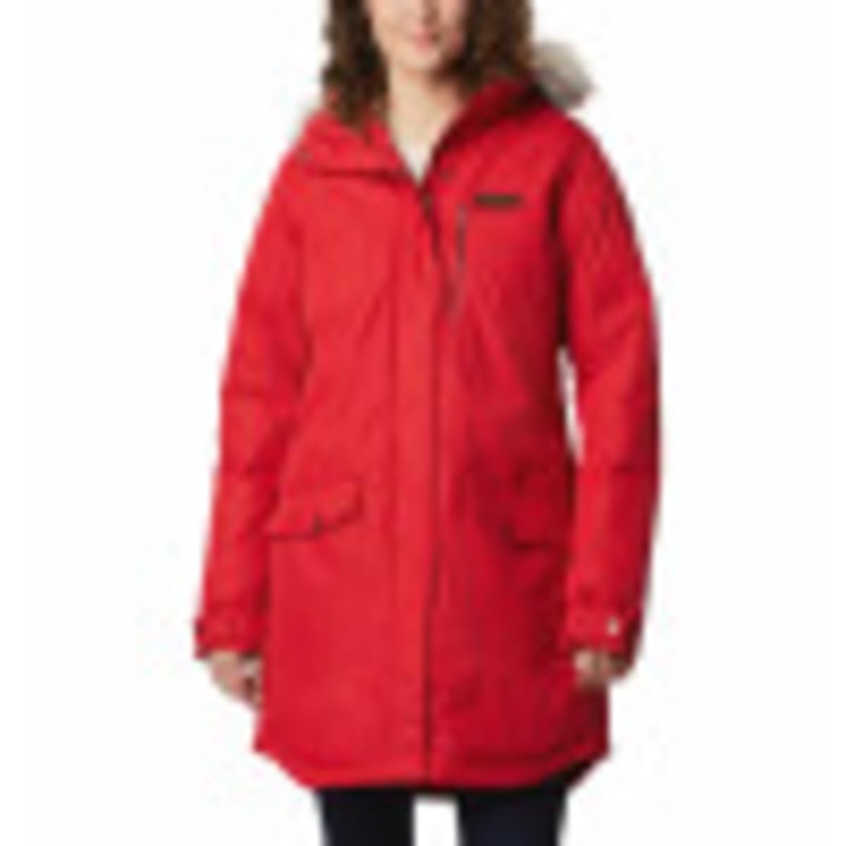 Columbia Women's Suttle Mountain Long Insulated Jacket, Red Lily, 1X ...