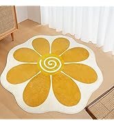 Amazon.com: USTIDE Pink Flower Shaped Rug 47x47 Inch, Washable Flower ...