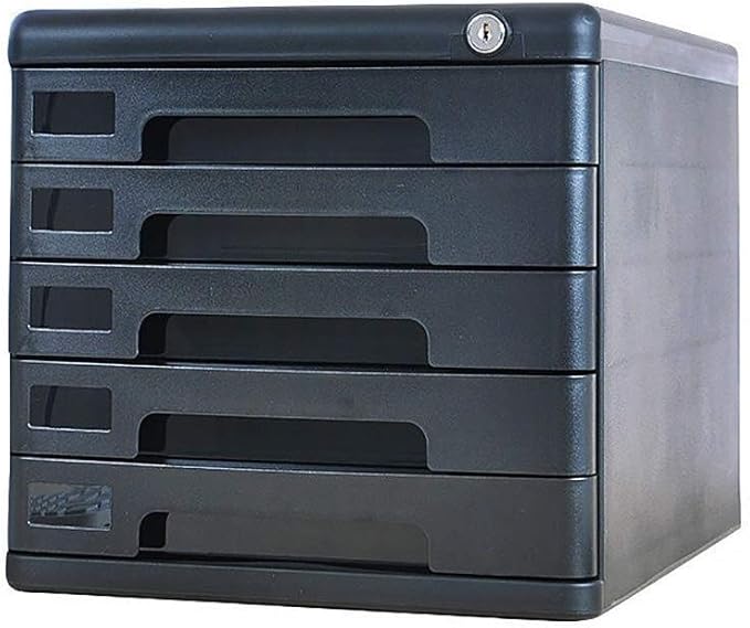 File Cabinets 5 Layers Lockable Data Cabinet, Desktop Drawer File ...