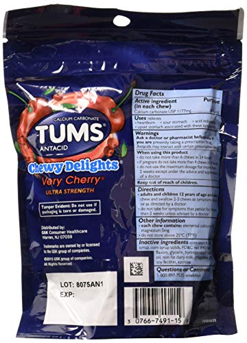 Tums Chewy Delights Capsules, Very Cherry, 32 CT (Pack Of 2) on Galleon ...
