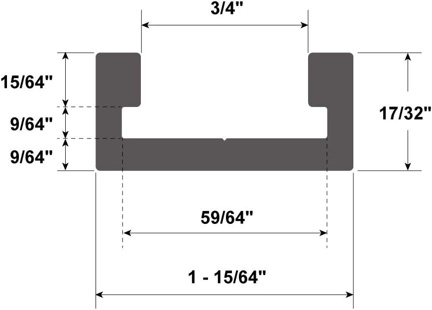 POWERTEC 71156 Aluminum Miter T-Track and T-Bar Combo, 48-Inch ...