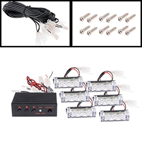 3-Flashing Modes Amber 18 LED Warning Hazard Construction Strobe Light ...