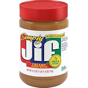 Amazon.com : Simply Jif Creamy Peanut Butter, 27.3 Ounces, 7g (7% DV ...