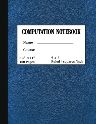 Computation Lab Notebook: Quad Ruled Laboratory book for Engineering ...