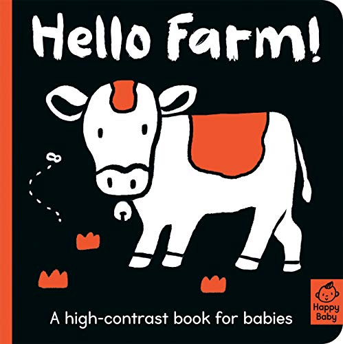 Amazon.com: Hello Farm!: A high-contrast book for babies (Happy Baby ...