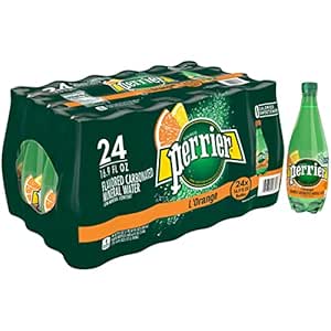 Amazon.com : Perrier L'Orange Flavored Carbonated Mineral Water (Lemon Orange Flavor), Plastic ...
