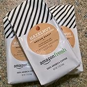 Amazon.com : AmazonFresh Hazelnut Flavored Coffee, Ground, Medium Roast ...
